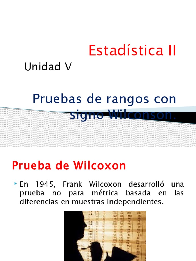 Prueba de Rangos Con Signo de Wilcoxon | PDF | Prueba de hipótesis ...