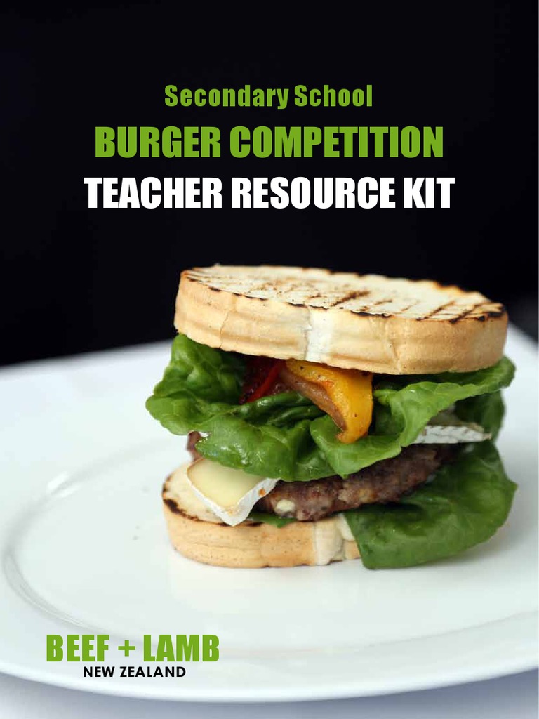 Burger Competition in School Resource Kit | PDF | Meat | Beef