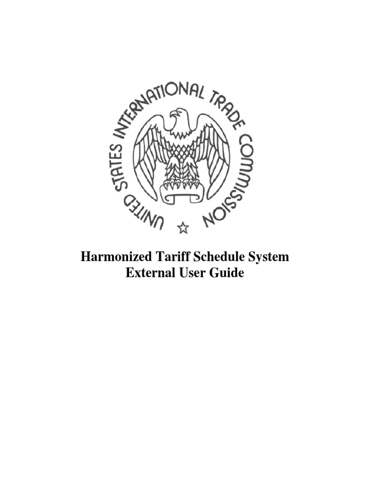 Harmonized Tariff Schedule System External User Guide | PDF | Computing ...