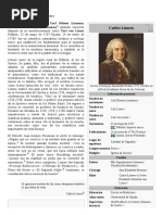 Biografía de Carl Von Linneo | PDF