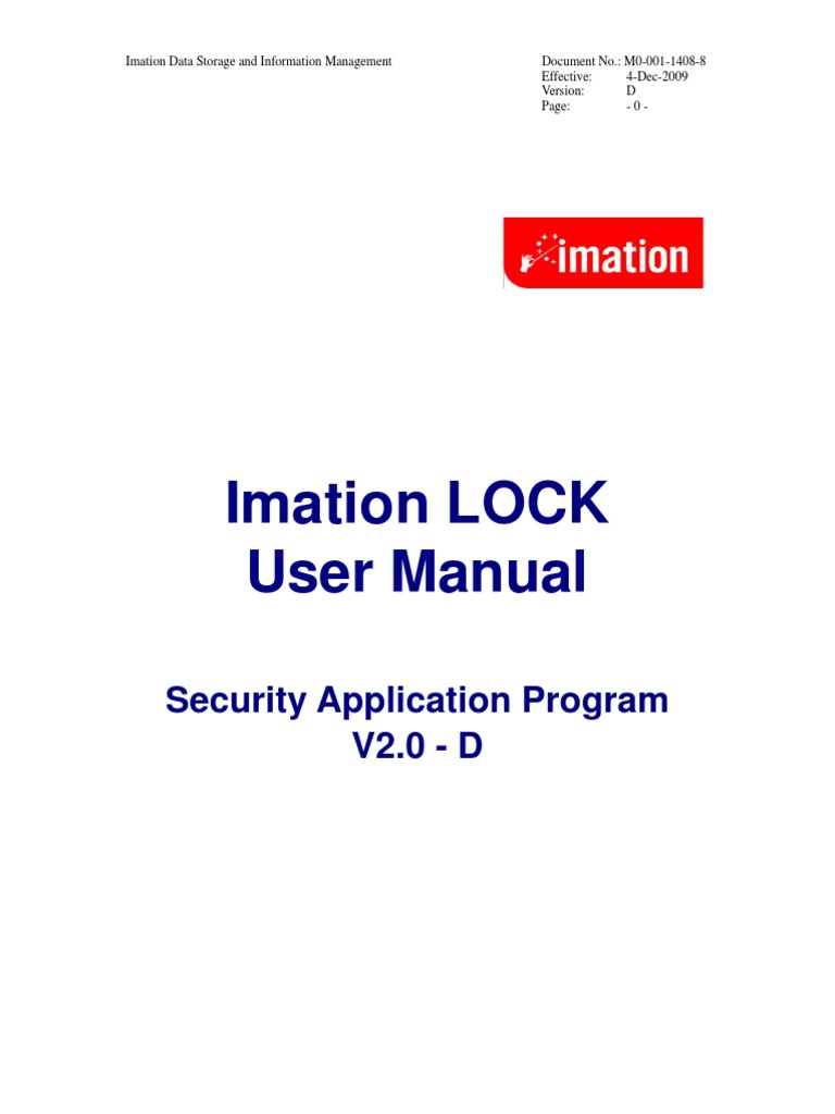 Imation LOCK User Manual - A comprehensive guide to setting up and ...