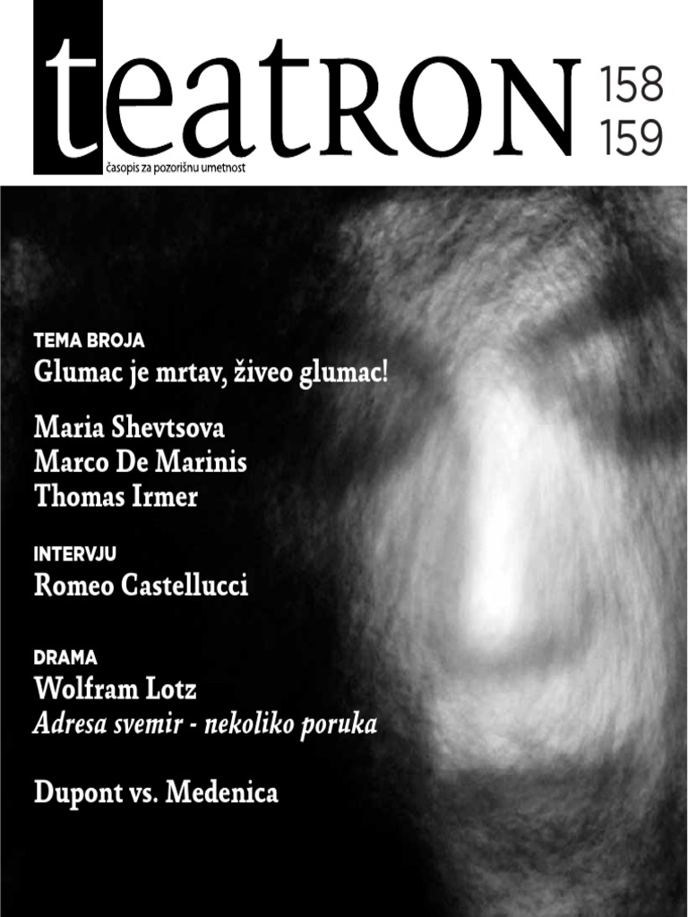 Teatron Živio Glumac PDF | PDF