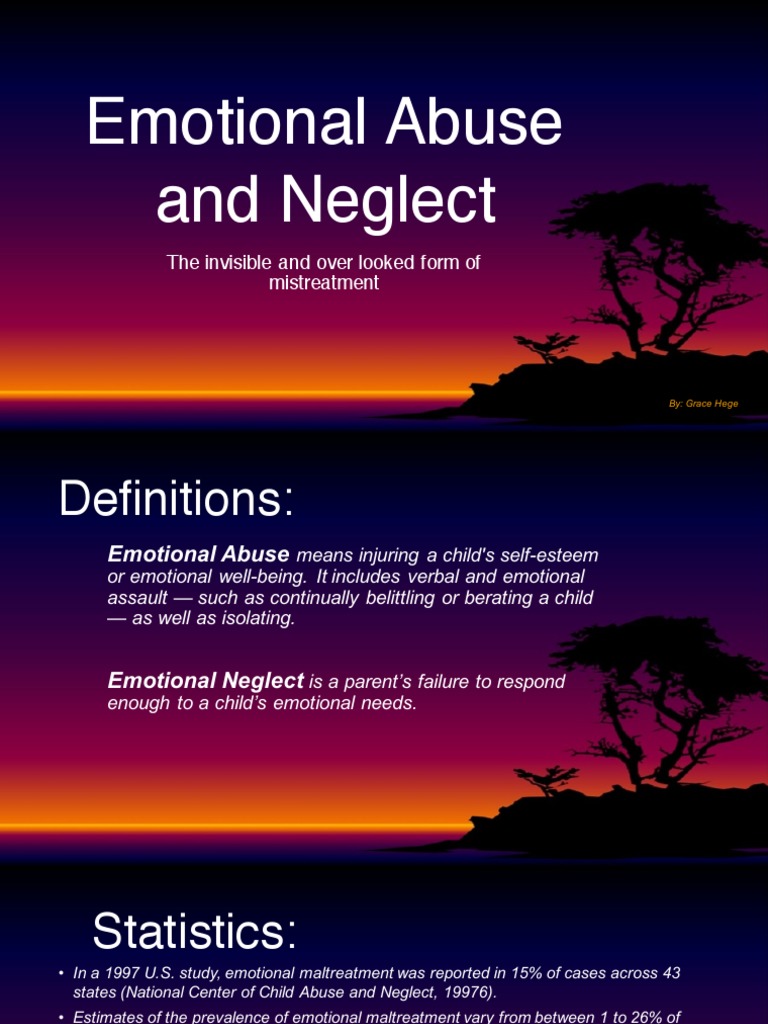 Emotional Abuse Presentation | PDF | Child Neglect | Child Abuse