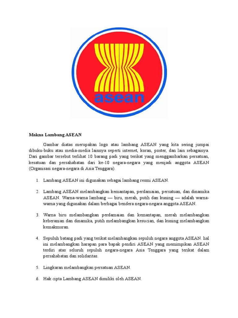 Makna Lambang ASEAN | PDF