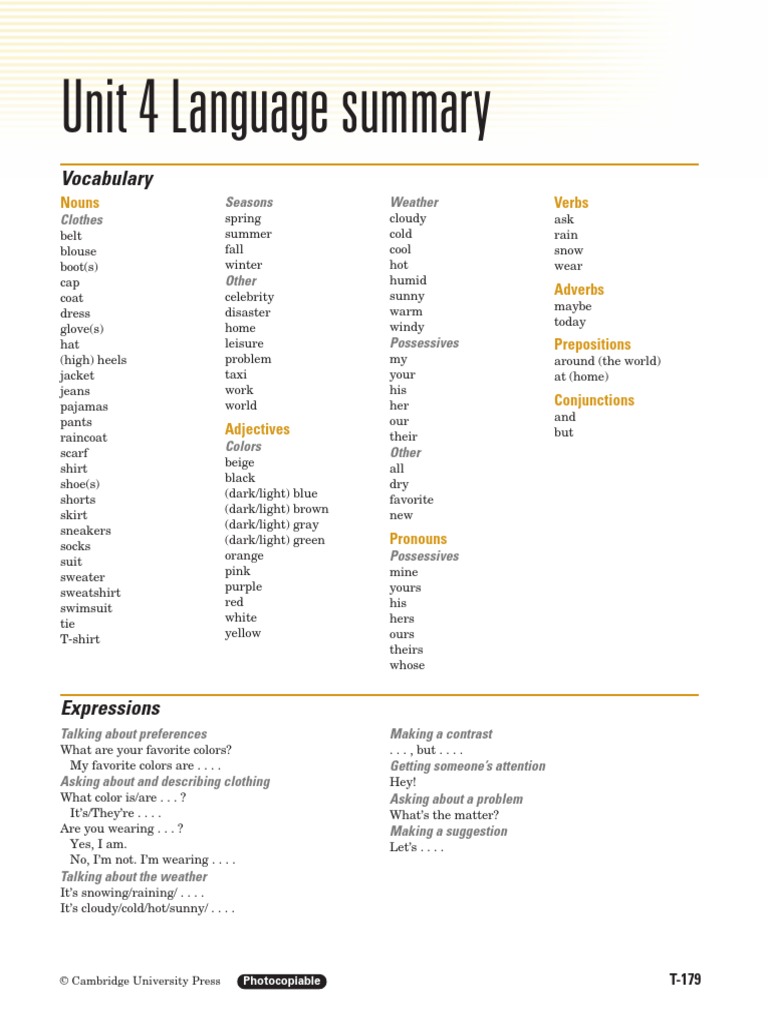 Language Summary - Unit 4 | PDF | Morphology | Linguistic Typology