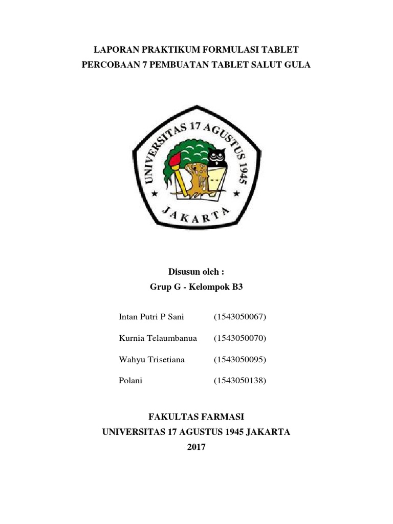 Laporan 7 - Pembuatan Tablet Salut Gula | PDF