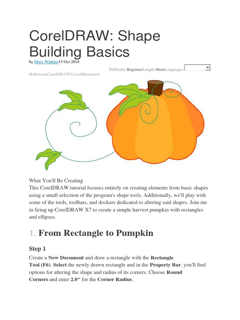 CorelDRAW Tutorial | PDF | Shape | Ellipse