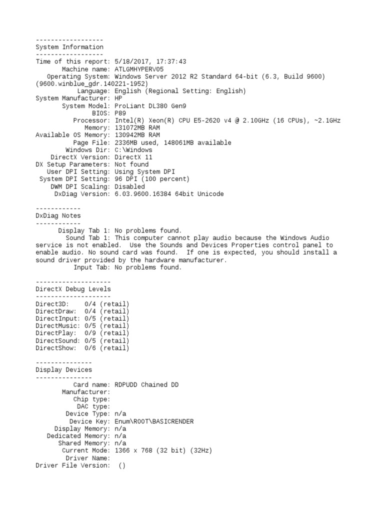 DX Diag | PDF | Computers