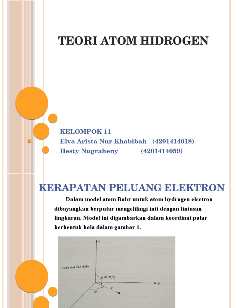 Kuantum - Teori Atom Hidrogen - Kel.11 | PDF