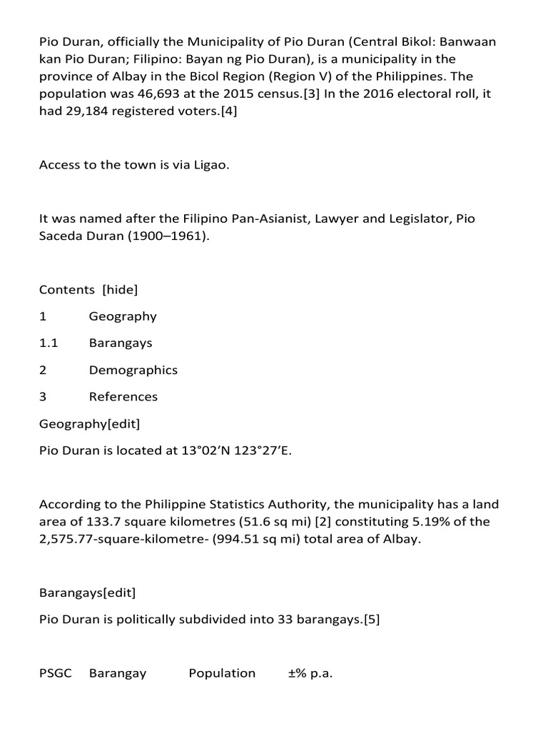 Pio Duran | PDF | Voting | Accountability