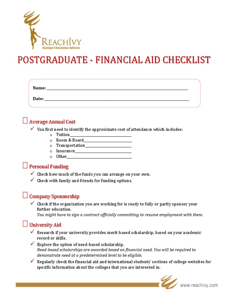 Funding Your Postgraduate Studies: A Comprehensive Financial Aid ...