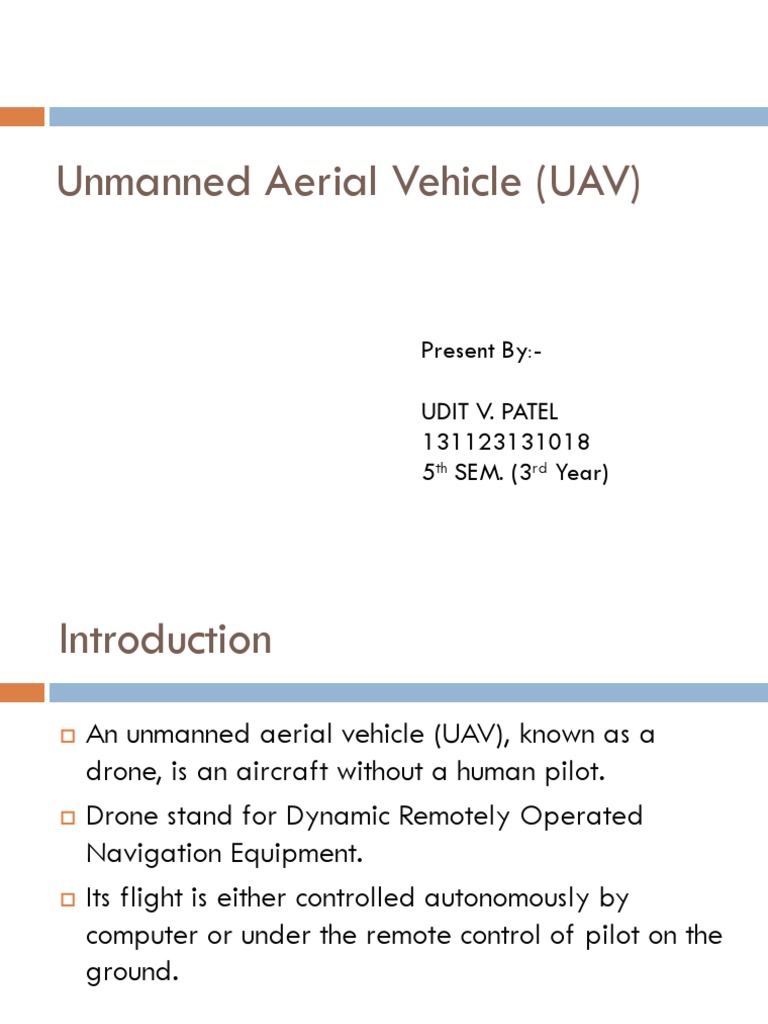 Overview of Unmanned Aerial Vehicles | PDF | Unmanned Aerial Vehicle ...