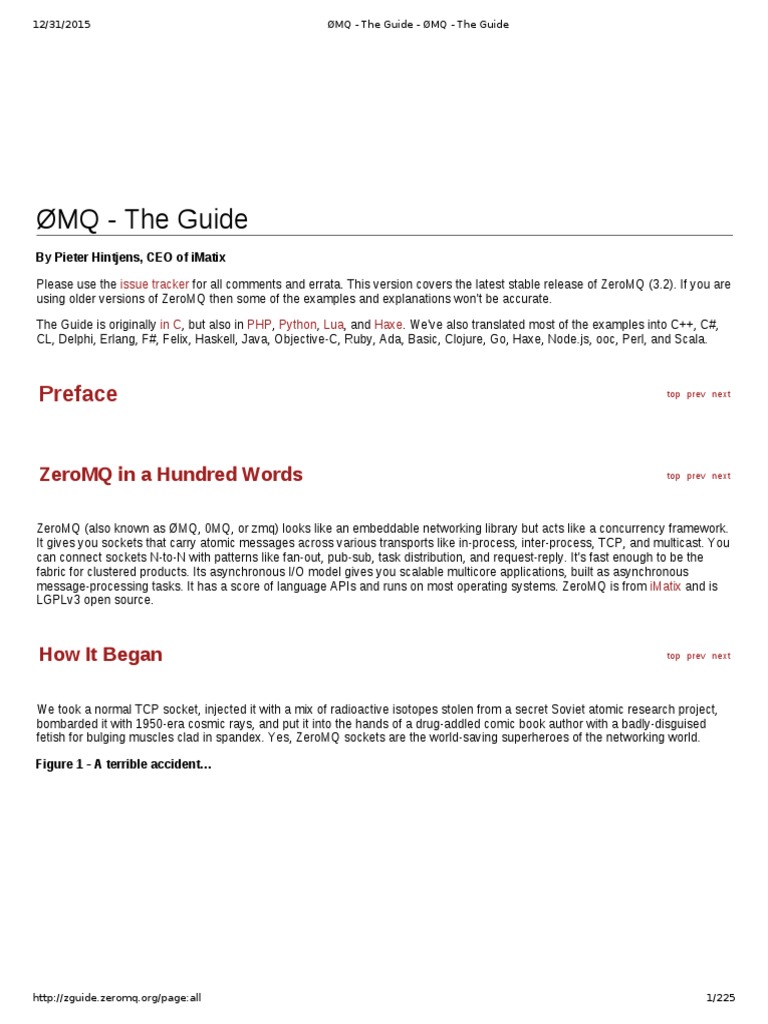 ZeroMQ - The Guide | PDF | String (Computer Science) | Transmission ...