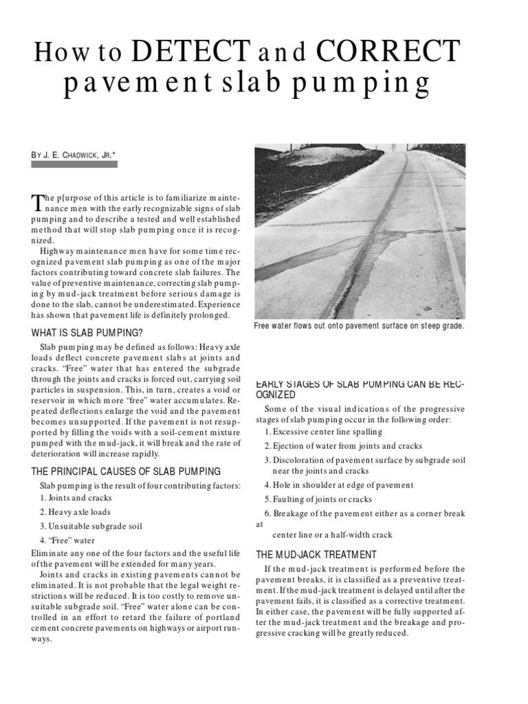 How To Detect and Correct Pavement Slab Pumping - tcm45-339970 PDF ...