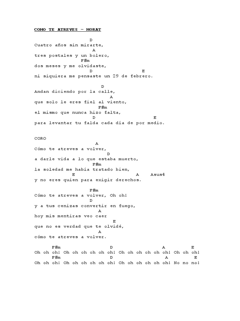 Como Te Atreves | PDF