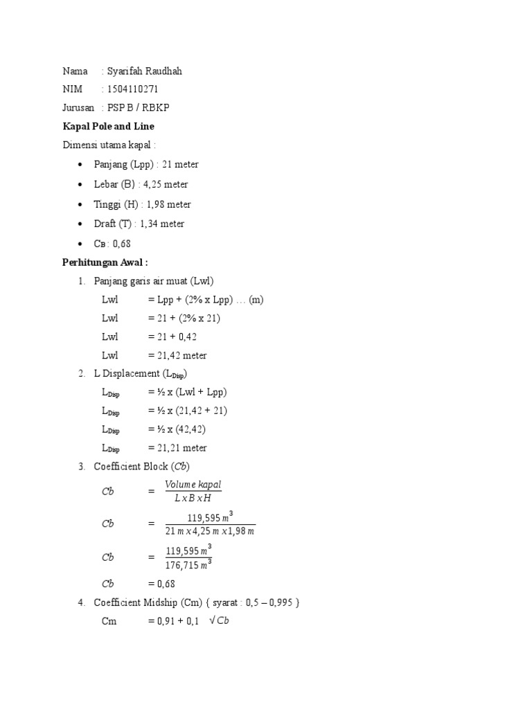 Kapal Pole and Line: CB Volume Kapal LXBXH CB CB CB | PDF