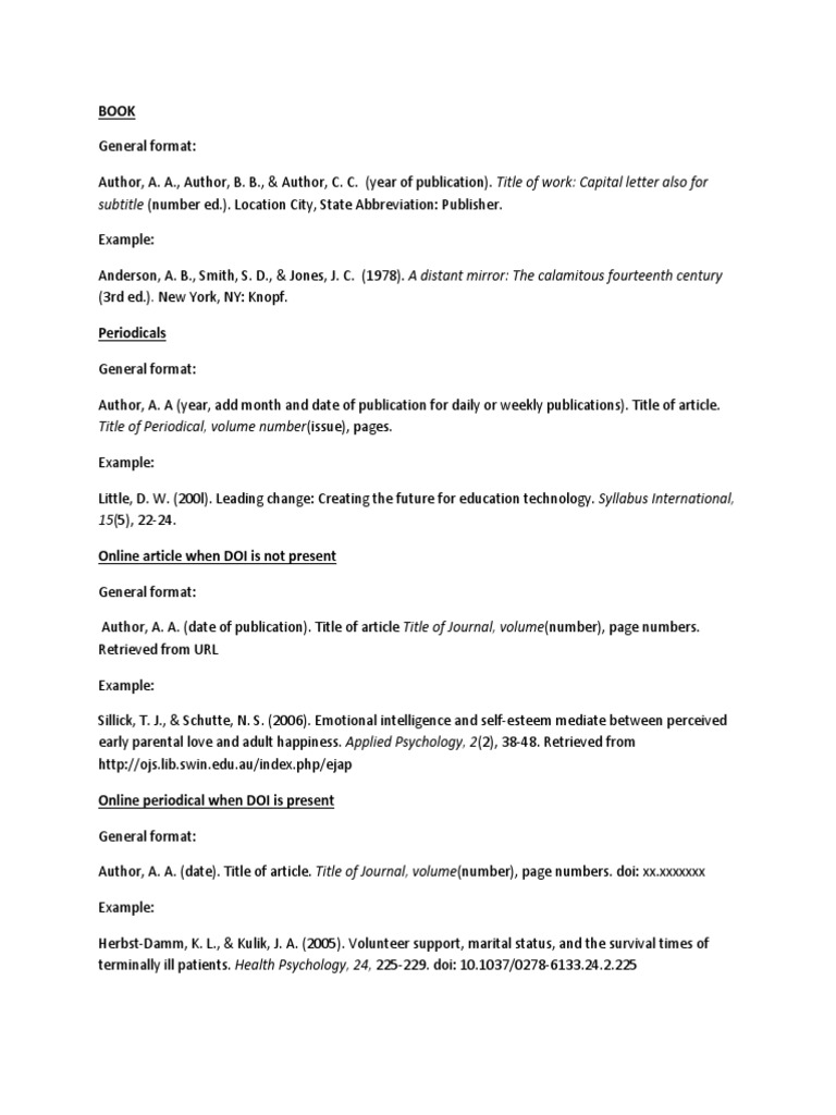 How To Write References | PDF | Behavioural Sciences | Psychological Concepts