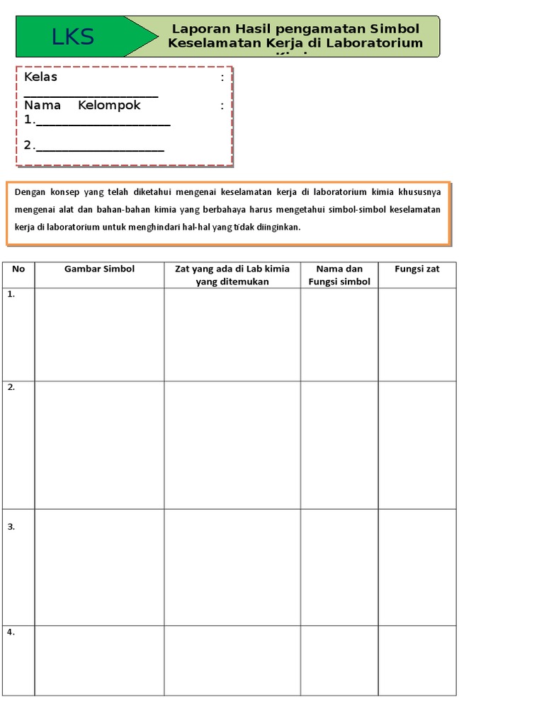 Lembar Kerja Siswa Simbol Keselamatan Kerja - Revisi Sederhana | PDF