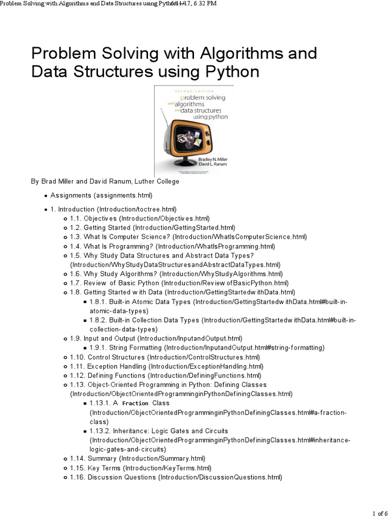 Algorithms And Data Structures In Python