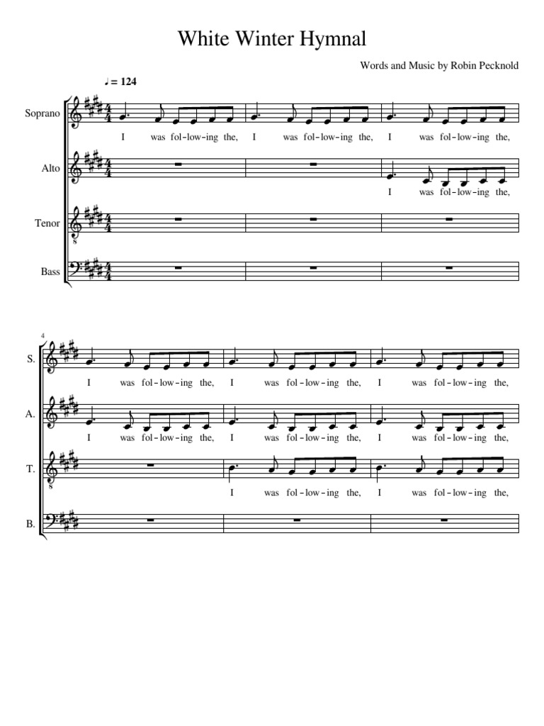 White Winter Hymnal | Singing | Vocal Music