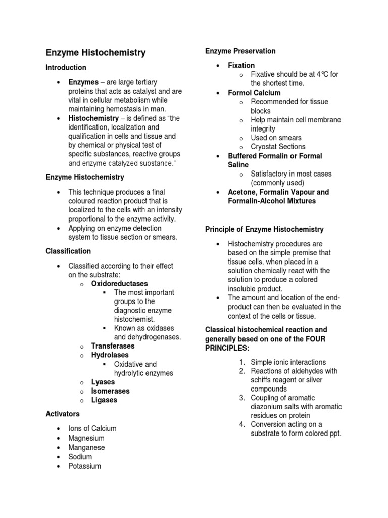 Enzyme Histochemistry