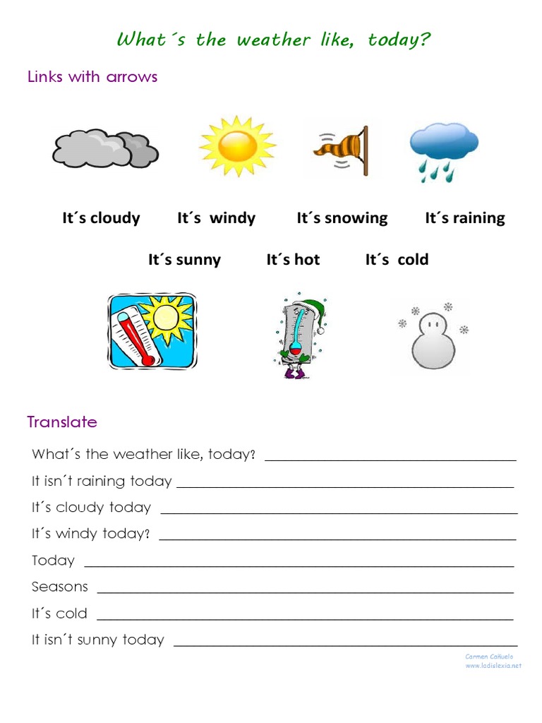 Inglés Ejercicios Vocabulario Weather | PDF | Weather | Leisure