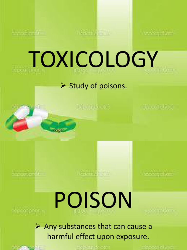 Toxicology: Study of Poisons | PDF | Toxicology | Bioavailability