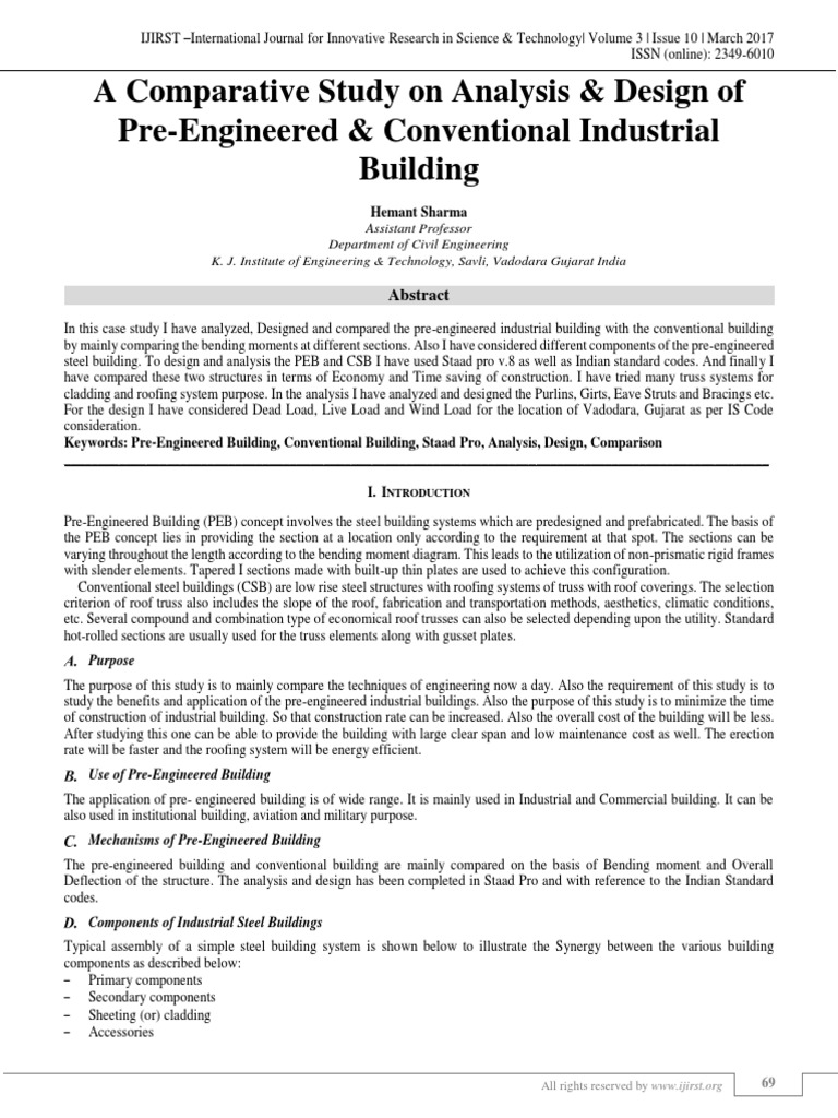 A Comparative Study On Analysis & Design of Pre-Engineered ...