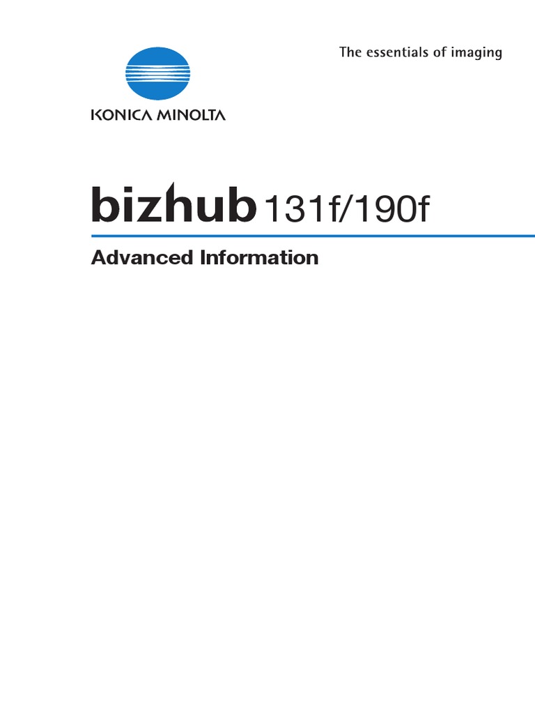 Bizhub 131f | PDF | Image Scanner | Fax
