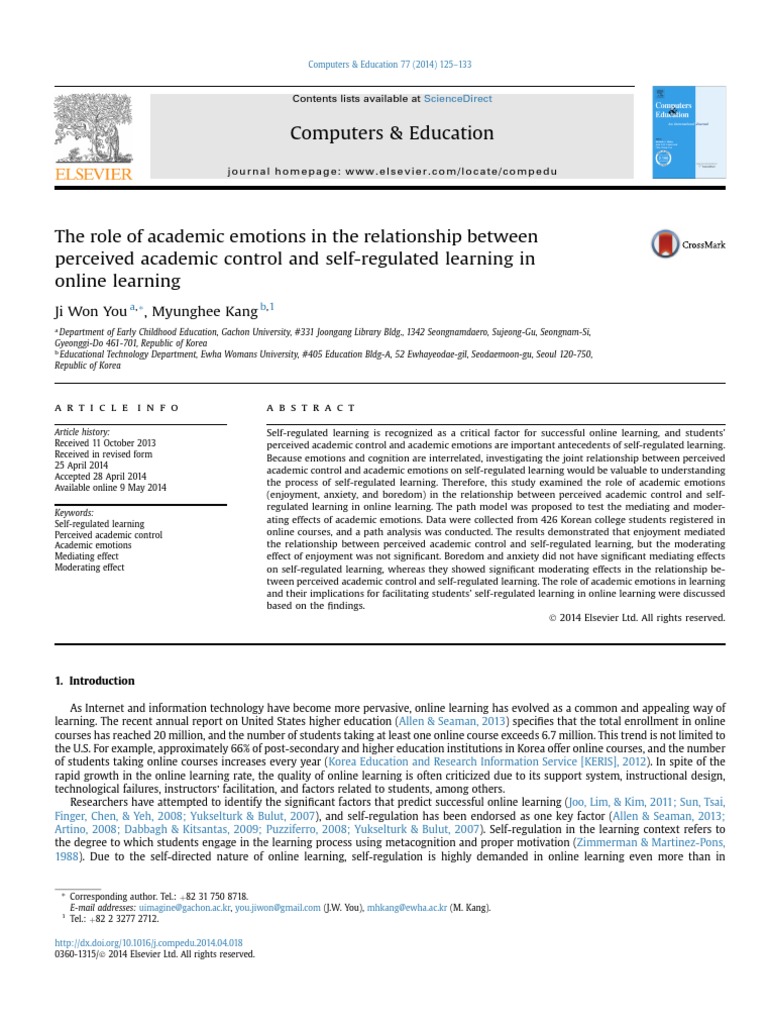 The Role of Academic Emotions in The Relationship Between | PDF ...