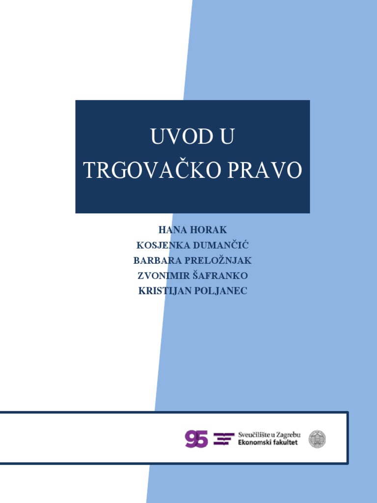 Uvod U Trgovačko Pravo 2016 | PDF