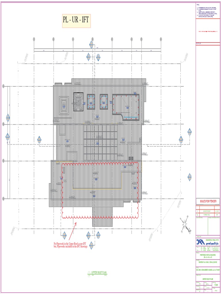 PL - Ur - Ift: No Pipework in The Upper Roof As Per IFT But, Pipeworks ...
