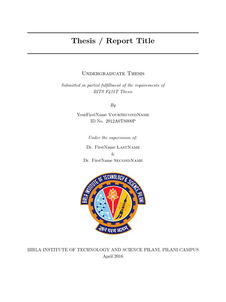 Undergraduate Thesis Template for Latex | PDF | Te X | Digital Technology