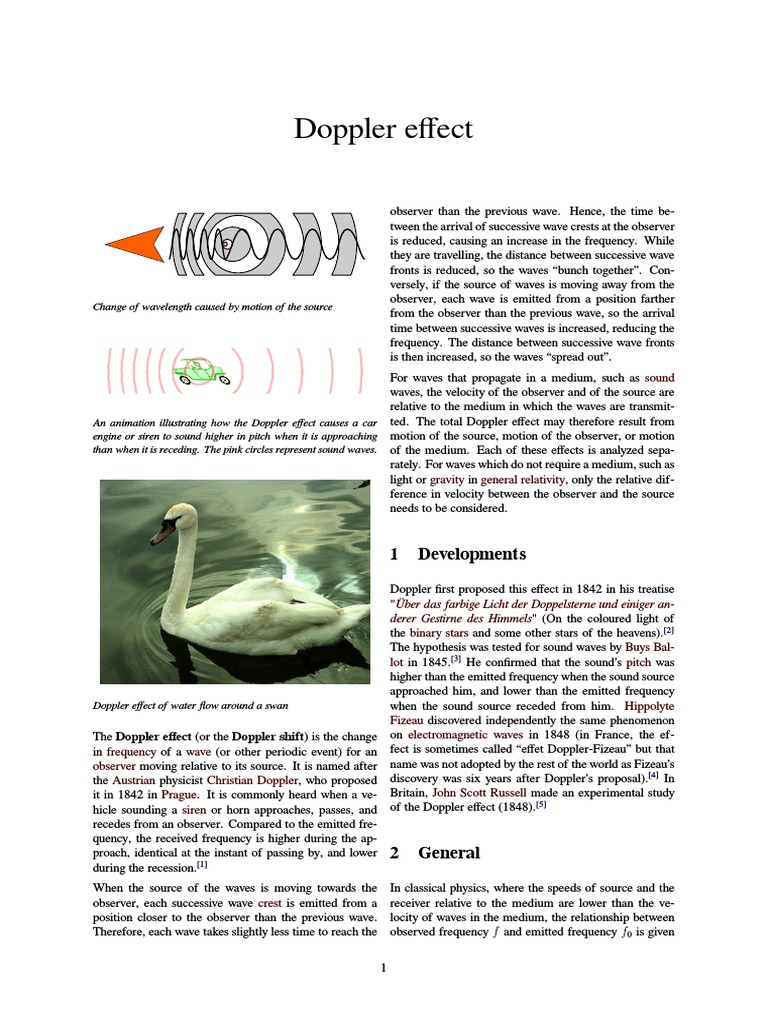 Doppler Effect | PDF | Doppler Effect | Experimental Physics