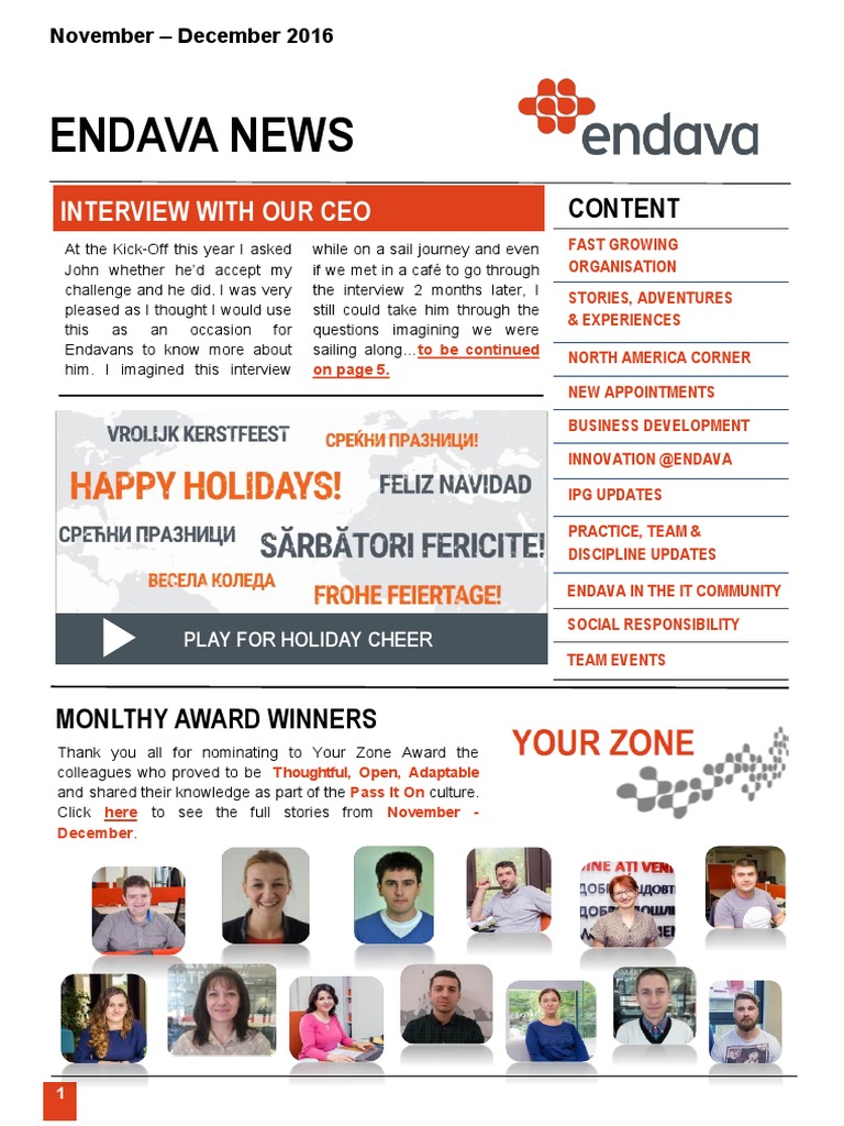 Newsletter November December 2016 PDF | PDF | Collaboration | Big Data