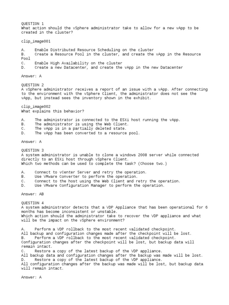 VCP550 Dumps | PDF | Ip Address | Load Balancing (Computing)