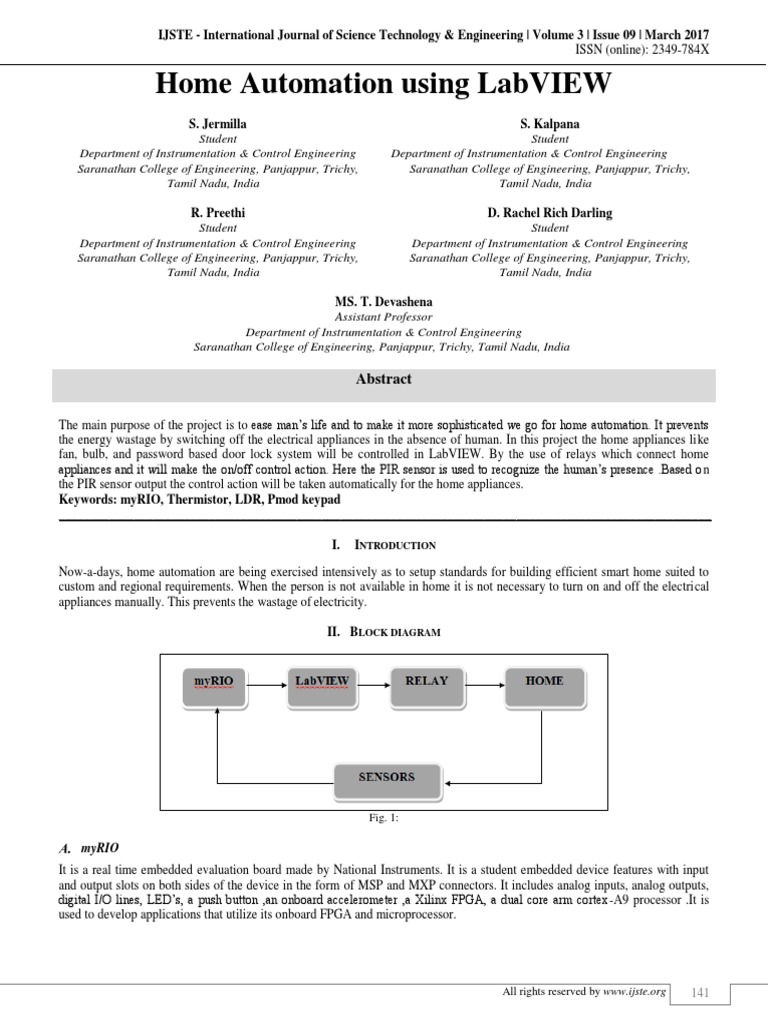 Home Automation Using Labview | PDF | Electrical Resistivity And ...