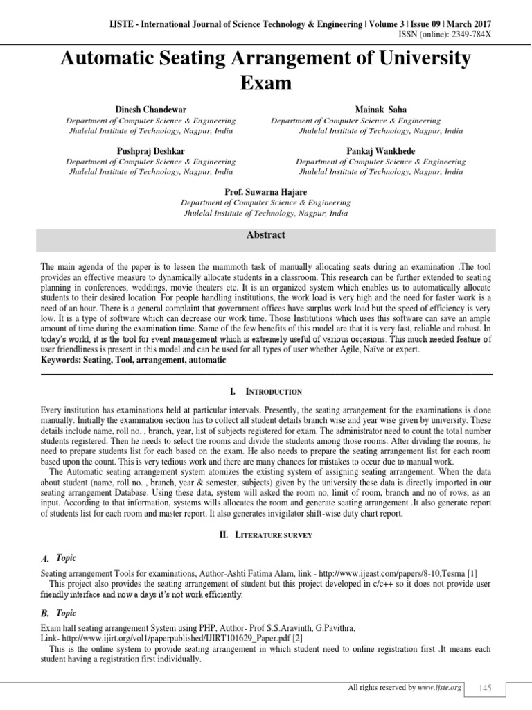 University Exam Seating Tool | PDF | Databases | Software