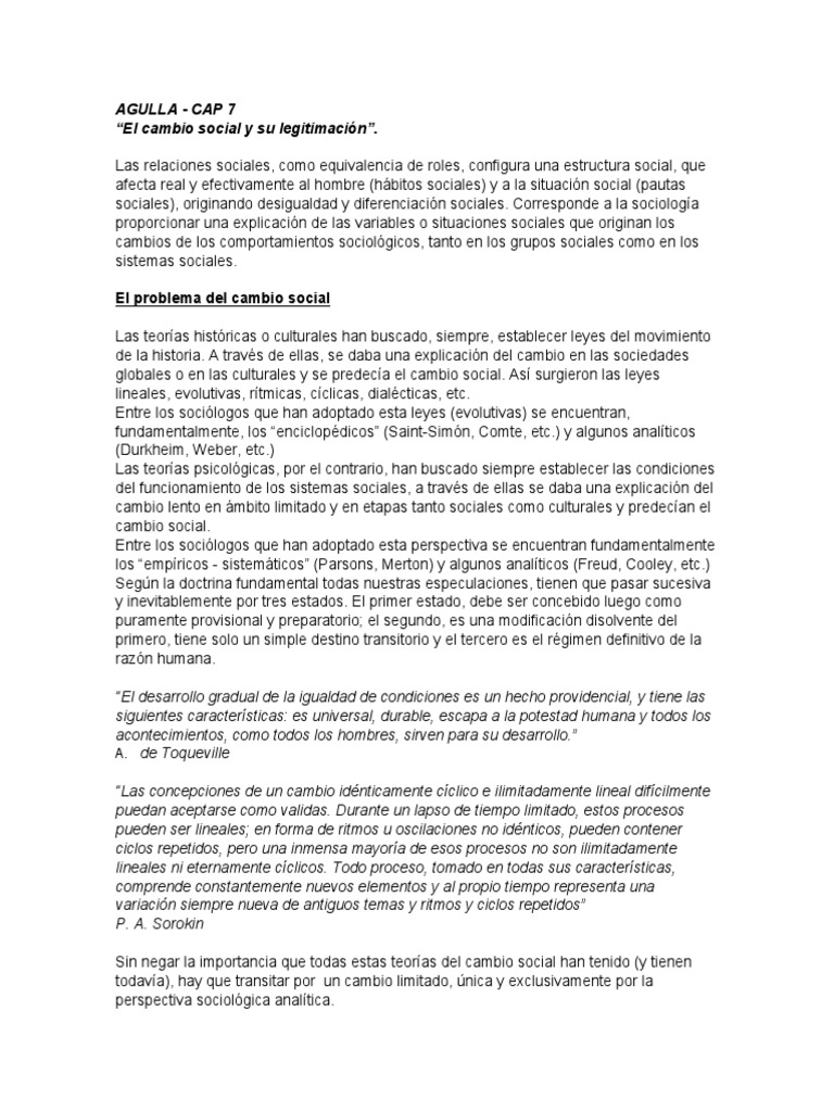 Agulla - Cap 7 | PDF | Sociología | Sociedad