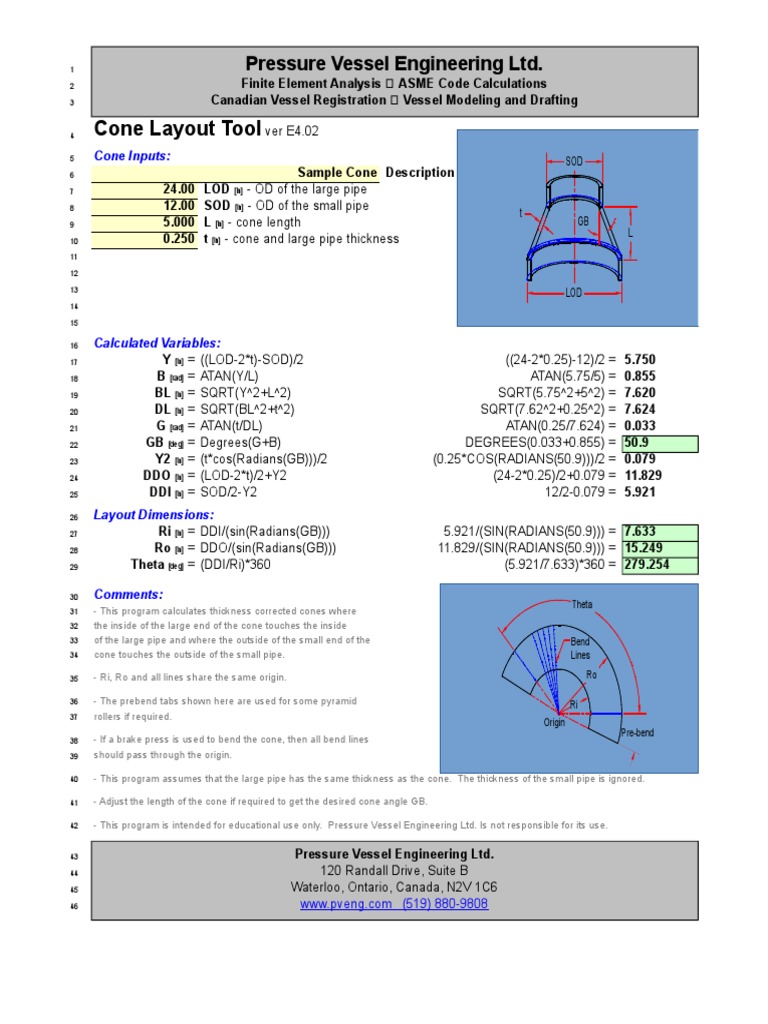 Cone Layout Tool | PDF | Teaching Mathematics