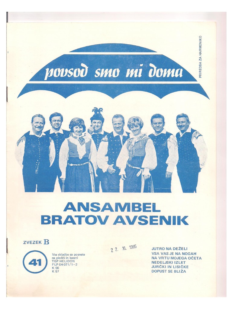 Avsenik - Album Za Harmoniko - Zvezek 41 | PDF