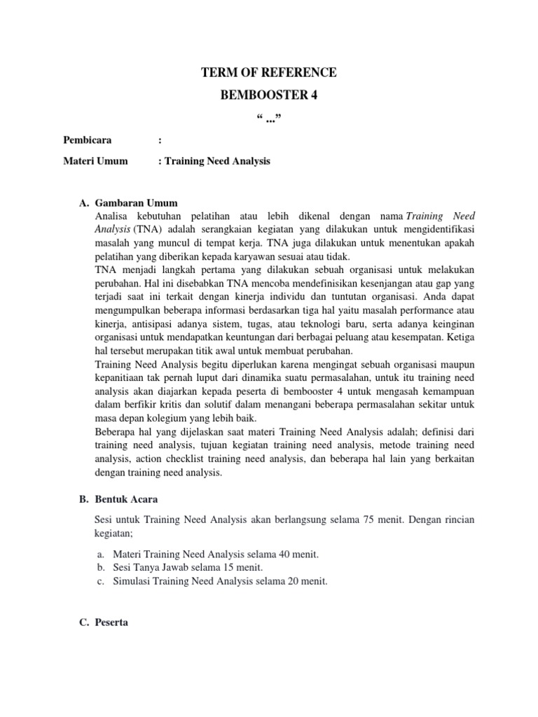 Tor BB 4 Tna | PDF | Karier & Perkembangan | Bisnis