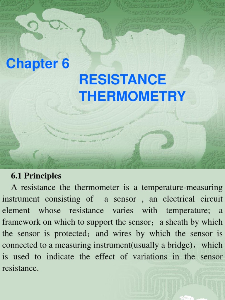 Resistance Thermometry | PDF | Electrical Resistance And Conductance ...