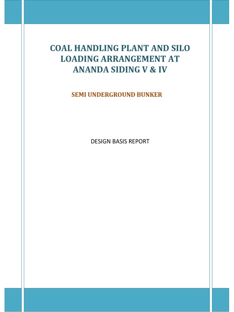 Semi-Underground Bunker - Design Basis Report | PDF | Structural Load ...
