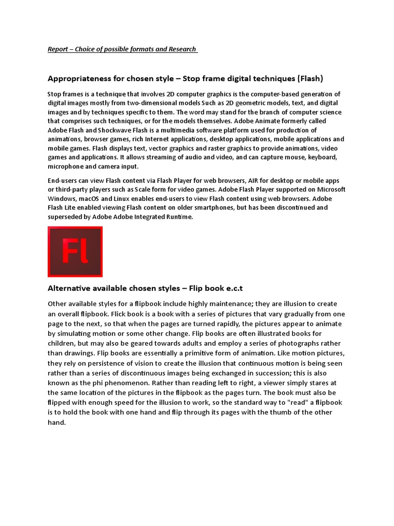 Report - Research | PDF | Adobe Flash | Collage