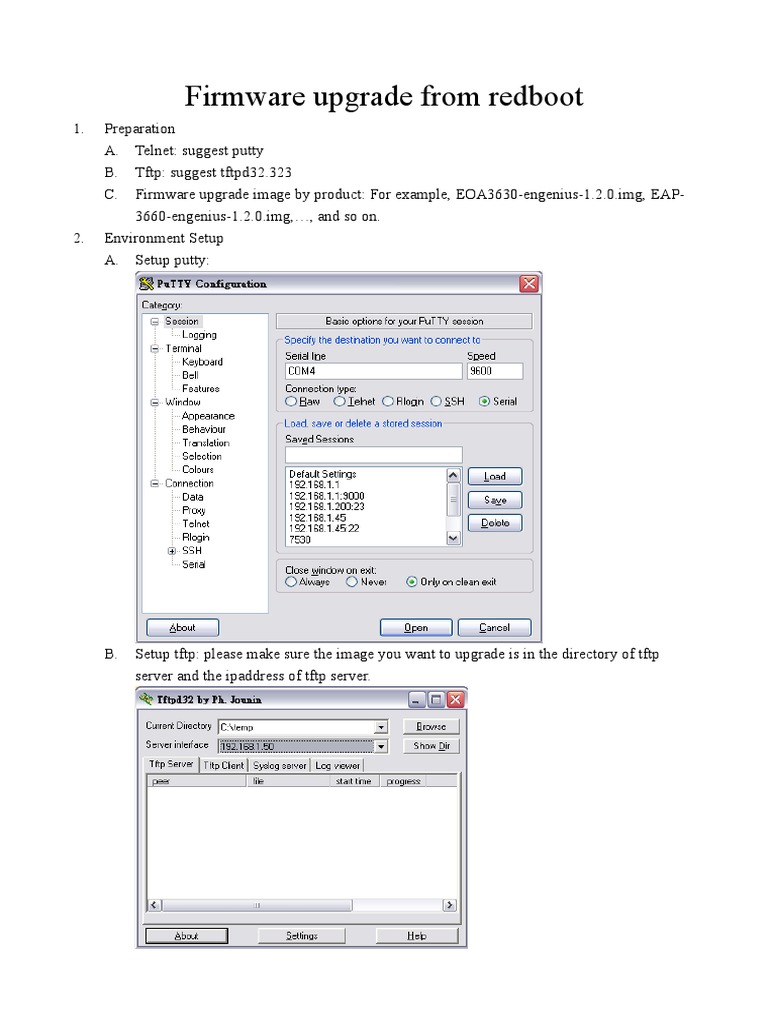 Firmware Upgrade From Redboot-Console | PDF | Booting | Network ...