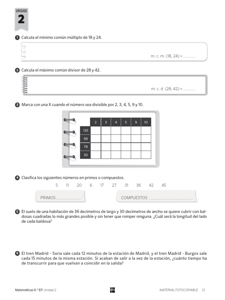 Multiplos y Divisores | PDF | Número primo | Enseñanza de matemática