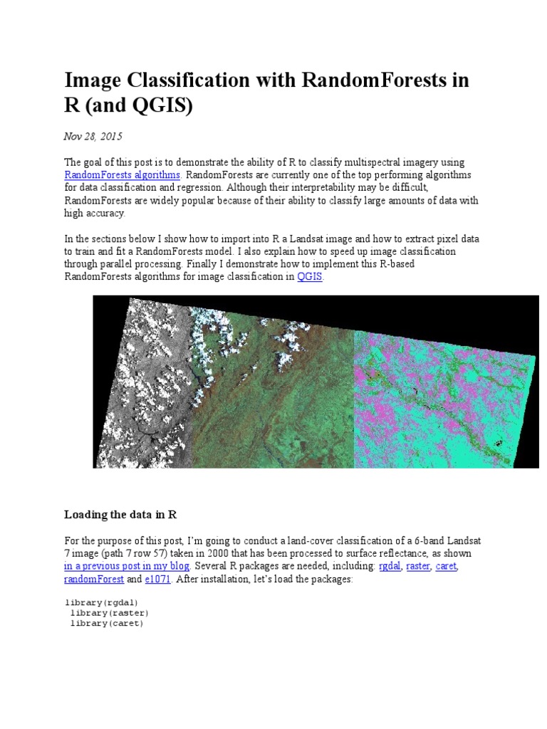 Image Classification With RandomForests in R | PDF | Statistical ...