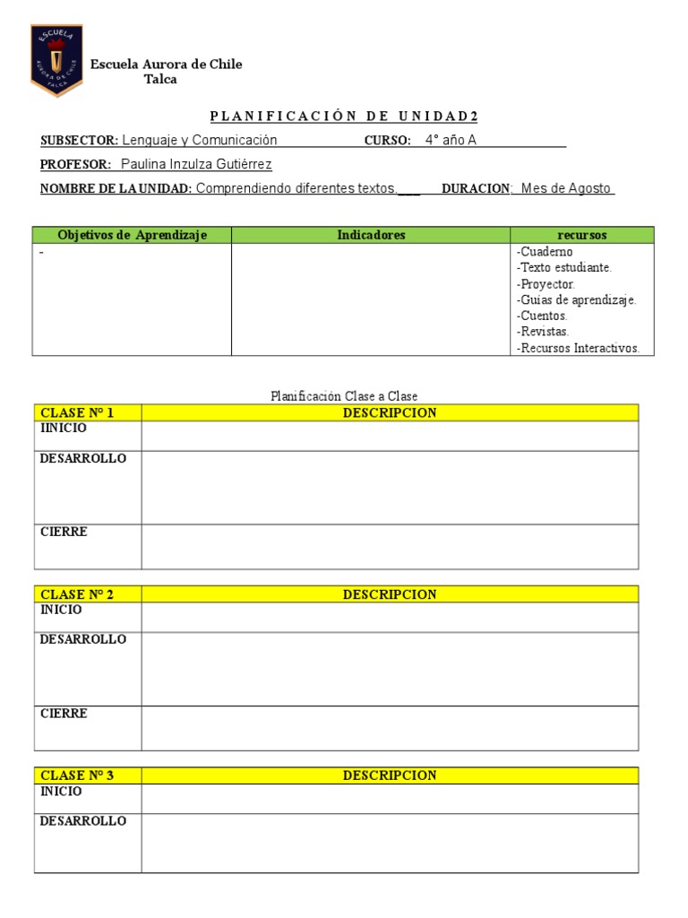 Modelo Planif. | PDF