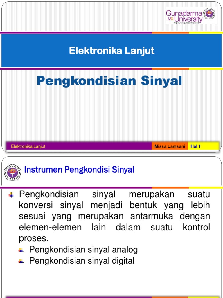 EL - 04. Sist Pengkondisian Sinyal PDF | PDF